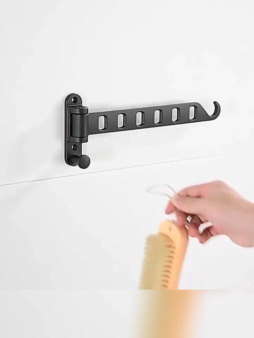 Wall Mount Cloth Drying Rack Space Saving Aluminum Home Laundry Extend ...