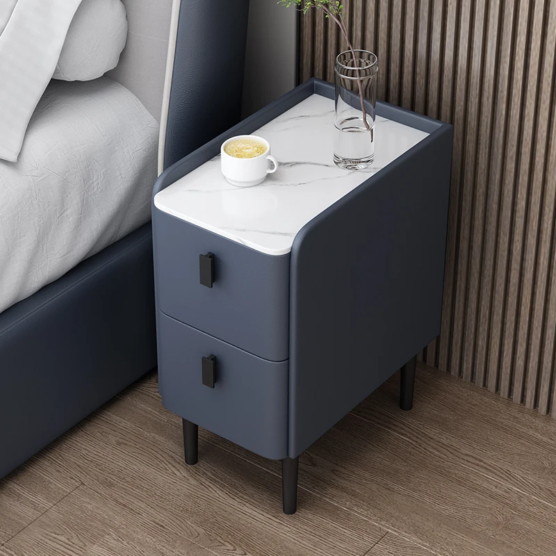 Modern European Luxury Small Bedside Table Made Of Rock Slabs And Solid ...