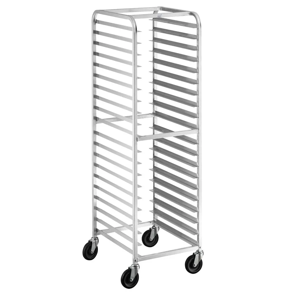 Heavy-Duty Stainless Steel GN Pan Transport Cart with Braked Swivel ...