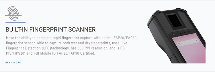 FBI Fingerprint Scanner - Reliable Android USB 442 Scanner