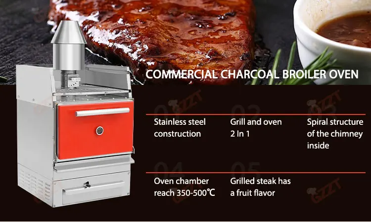Commercial Kitchen Countertop Charcoal Broiler Grill Steak Pork Chop ...
