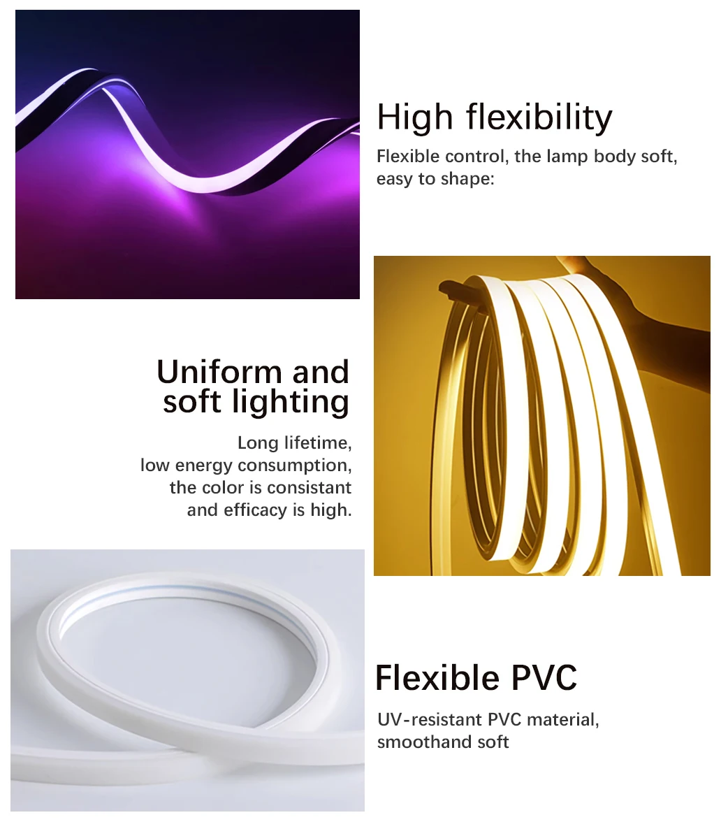 Wholesale Ac 220v Neon Rgb Led 24v 12v Rgb Neon Led Flex Strip Led Rgb ...