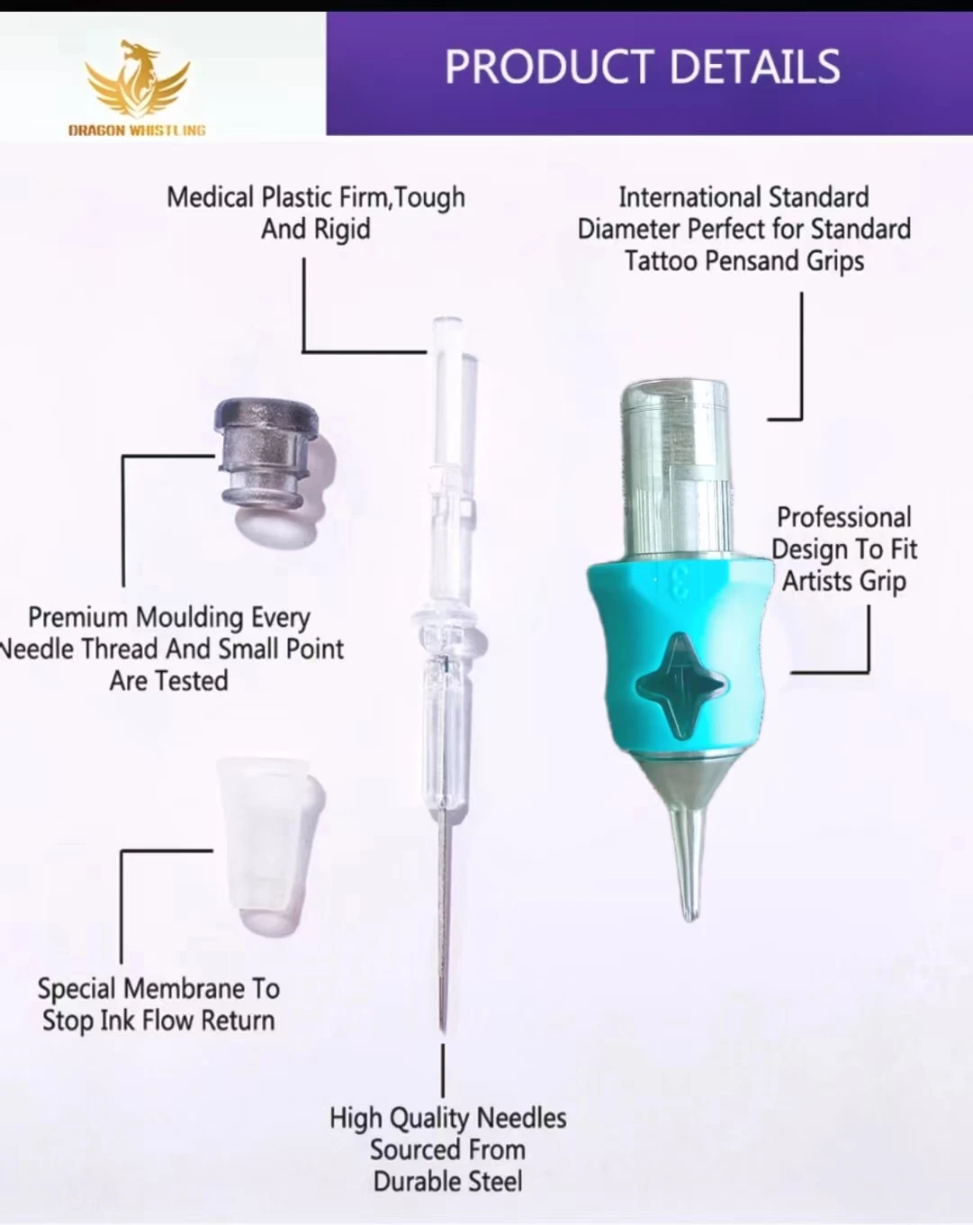 Cartridge Tattoo Needles Box Mix R1 Disposable Sterilized Safety Tattoo ...