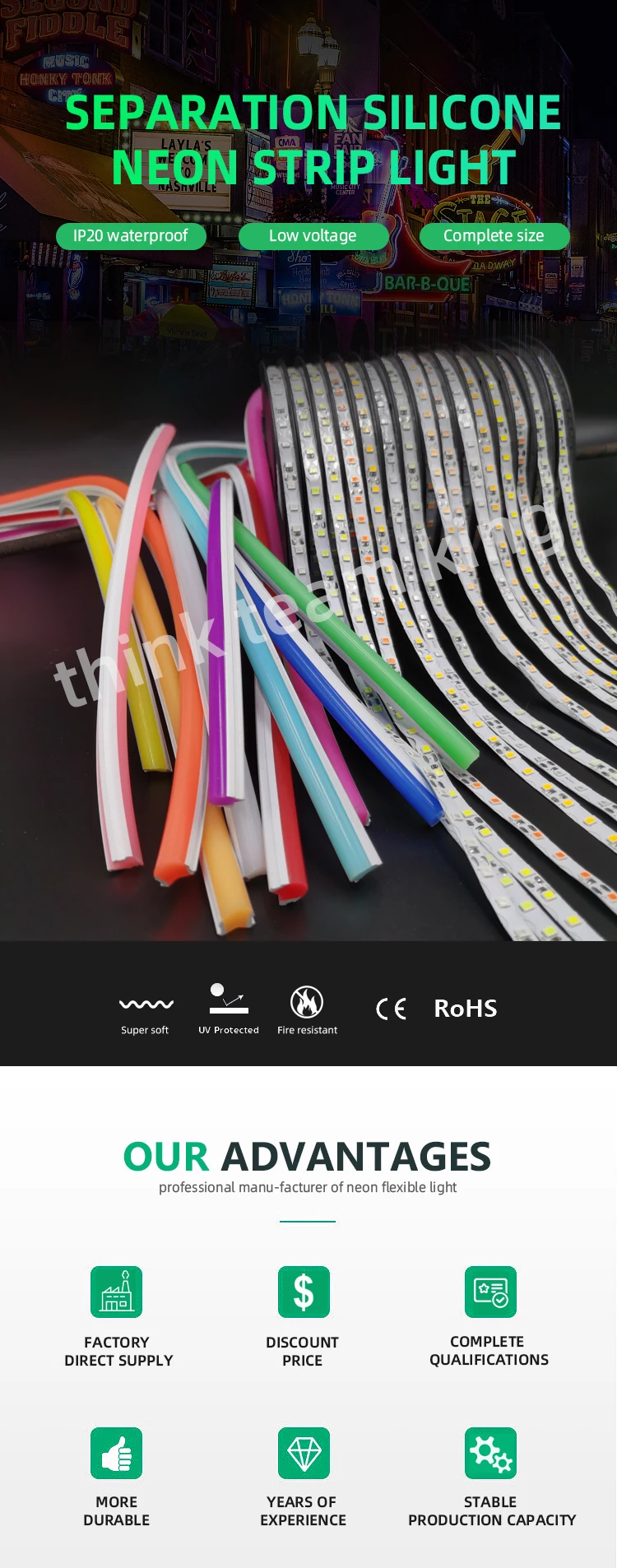 2023 New System Led Neon Separated 8mm Flex Light Strip