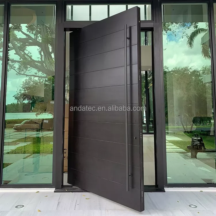 Extra Large Modern Exterior Solid Wooden Front Entrance Pivot Entry ...