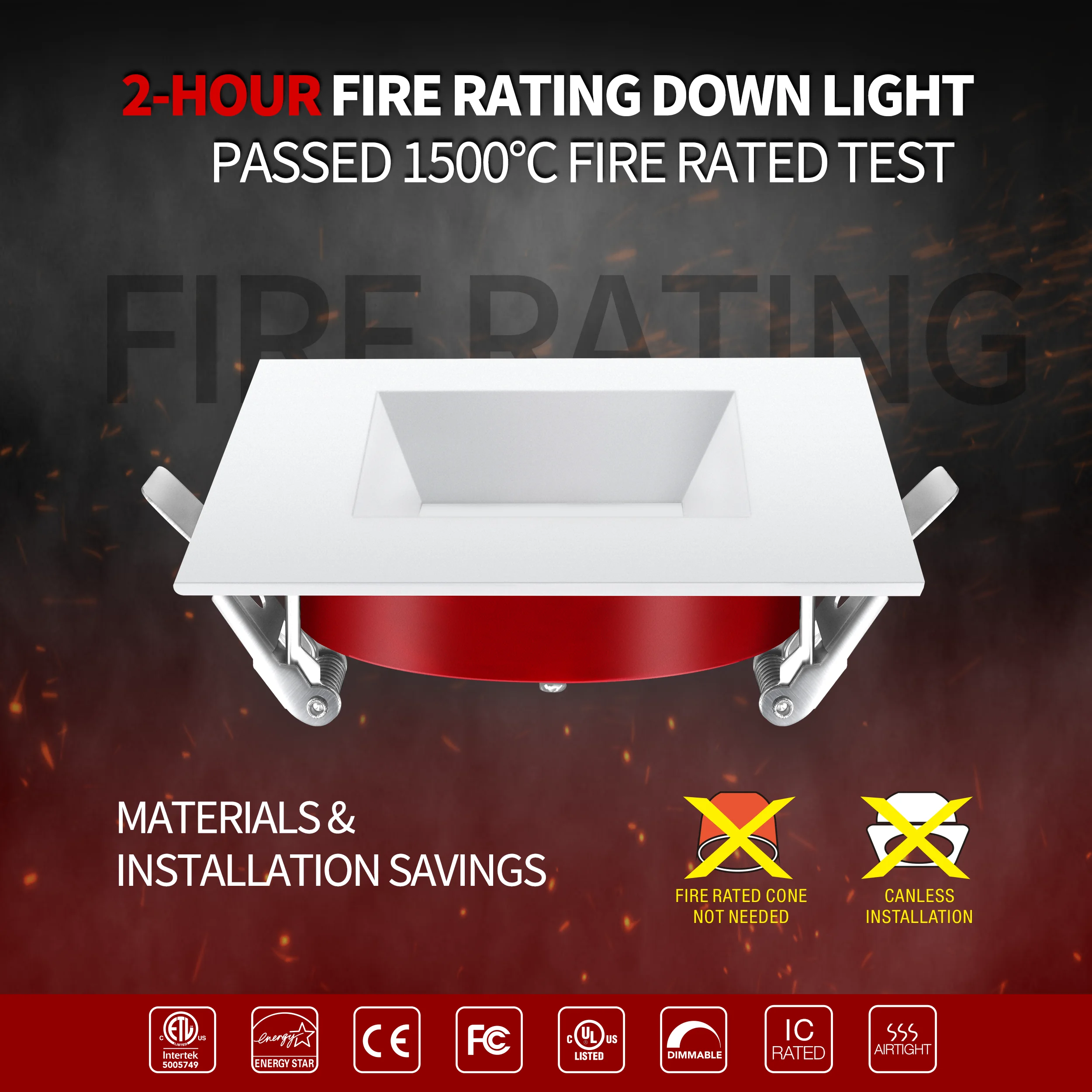American Certification Concealed Led Downlight Frame Adjustable Led Cob ...