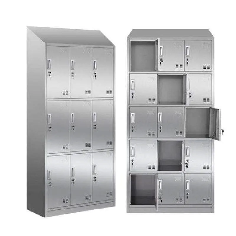 Lakshyo Multi Drawers Inclined Roof Waterproof Stainless Locker Staff ...