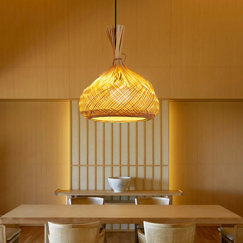 New Handmade Natural Weaving Light Restaurant Lantern Pendant Ceiling ...