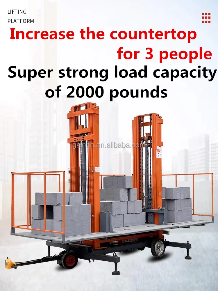 Hydraulic Lifting Up Brick Laying Mobile Masonry Plastering ...