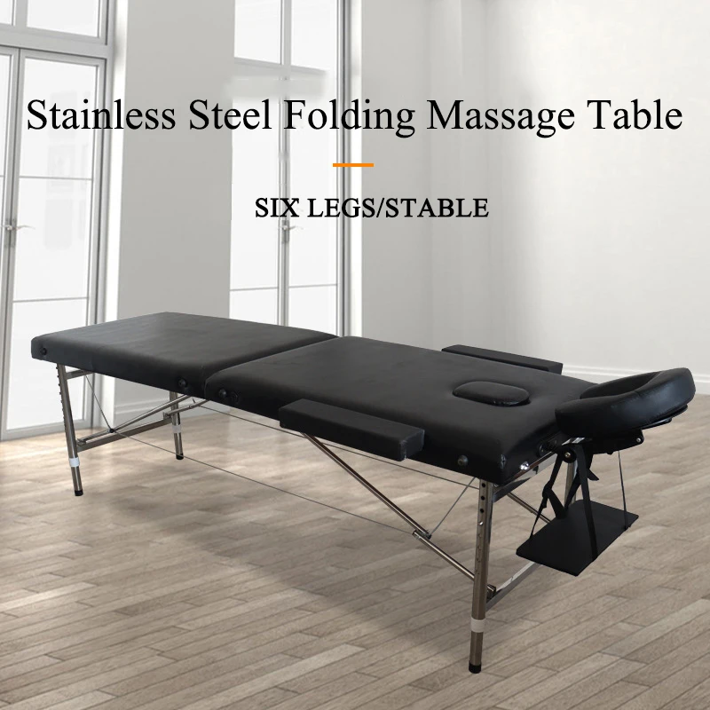 Stainless Steel Massage Table - Portable & Adjustable