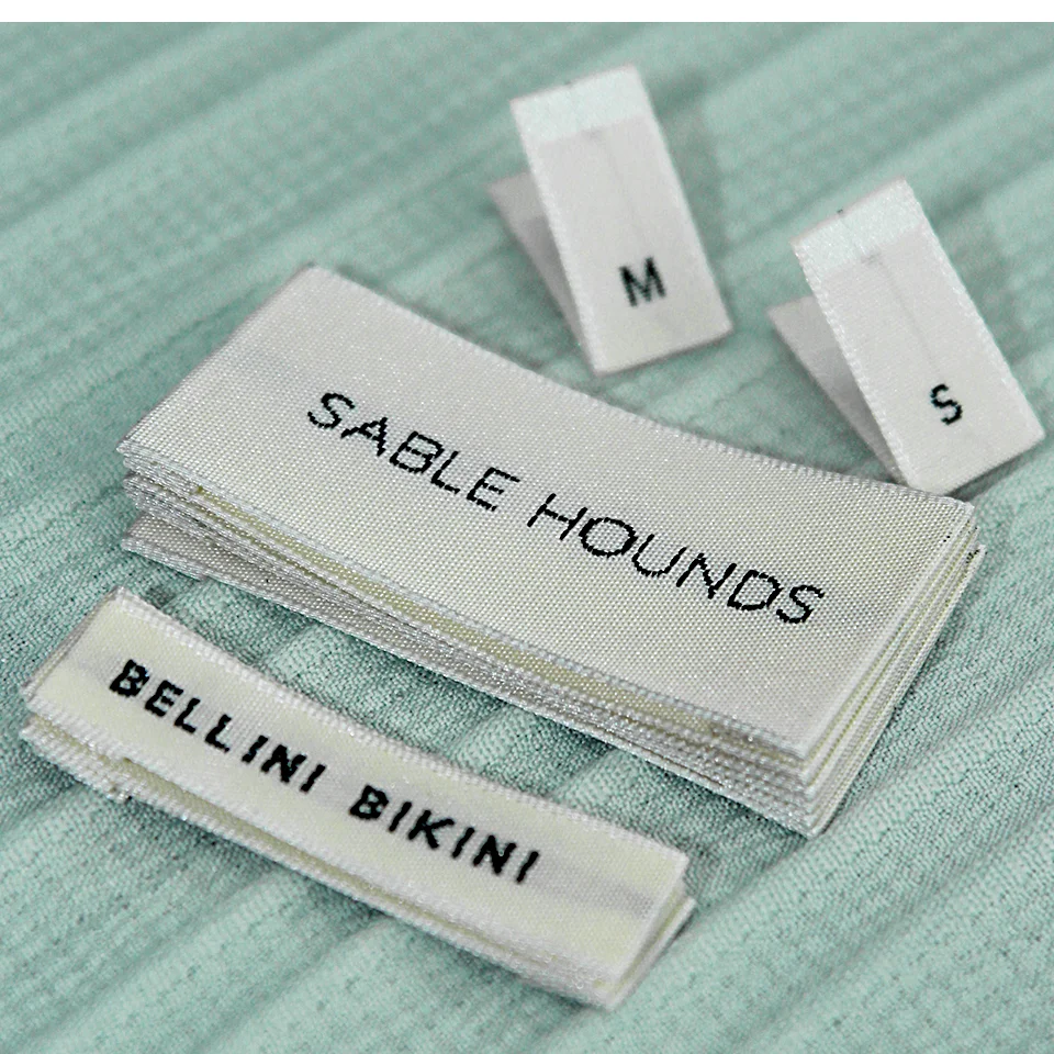 Custom Twill Woven Label With Your Own LOGO Clothing Fabric Tags ...