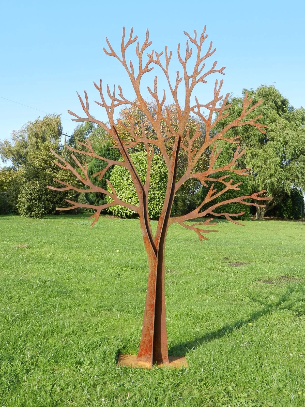 Antique Rusty Iron Outdoor Corten Tree Sculpture for Gardens