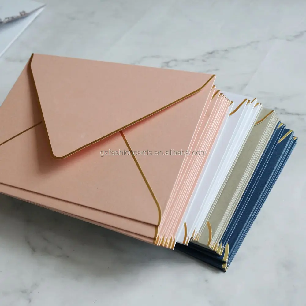 Custom Print 19X140mm Gold Foil Edge 250gsm Paper Cardstock Gold Trim ...