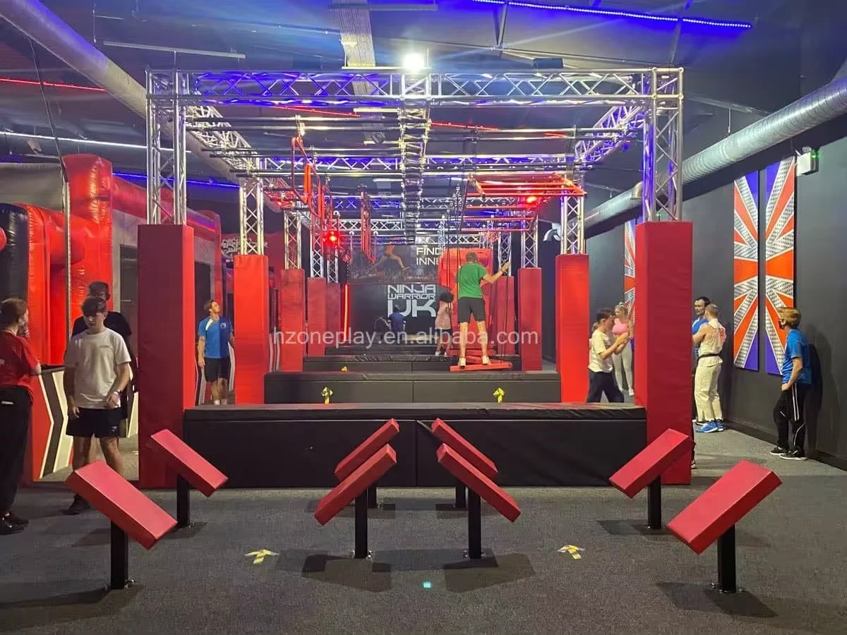 Custom Indoor Ninja Warrior Obstacle Course Playground Equipment for ...