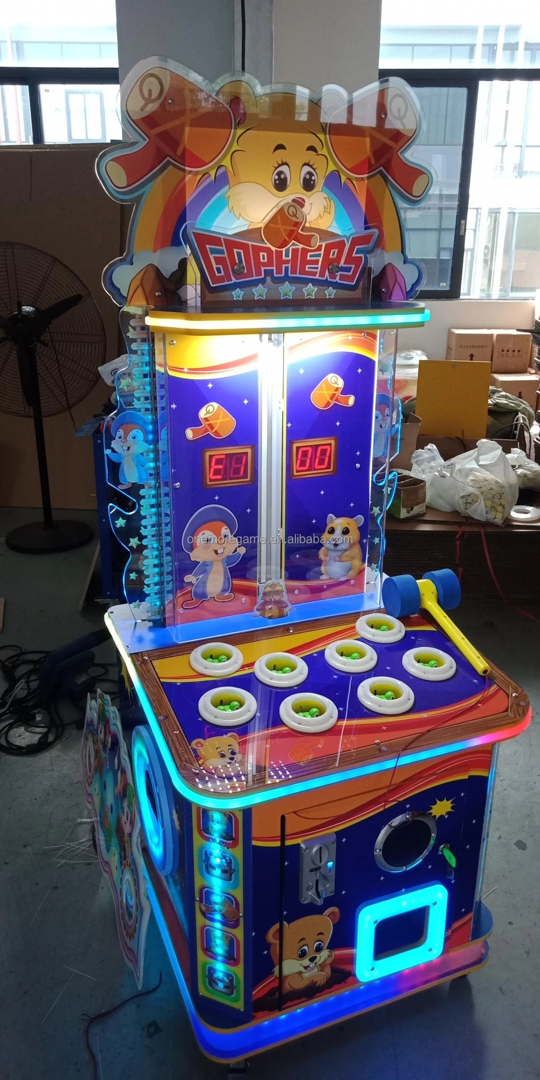 China Attractive Kid Hammer Arcade Machine Hitting Gophers Game Machine ...