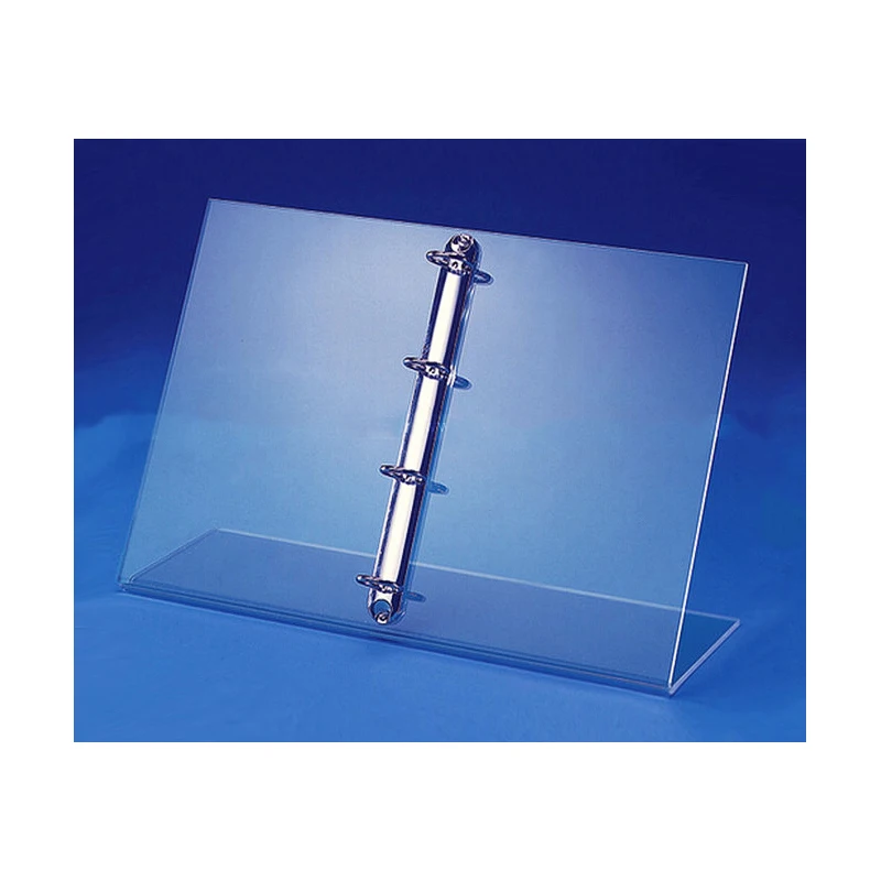 L Shaped Clear Acrylic Binder with 4 Rings Acrylic A4 Ring Binder ...