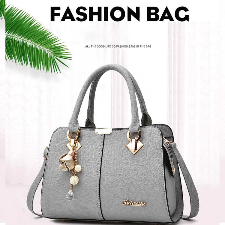 2023 New Arrived British Fashion Brand Handbag Vegan Gray Leather ...
