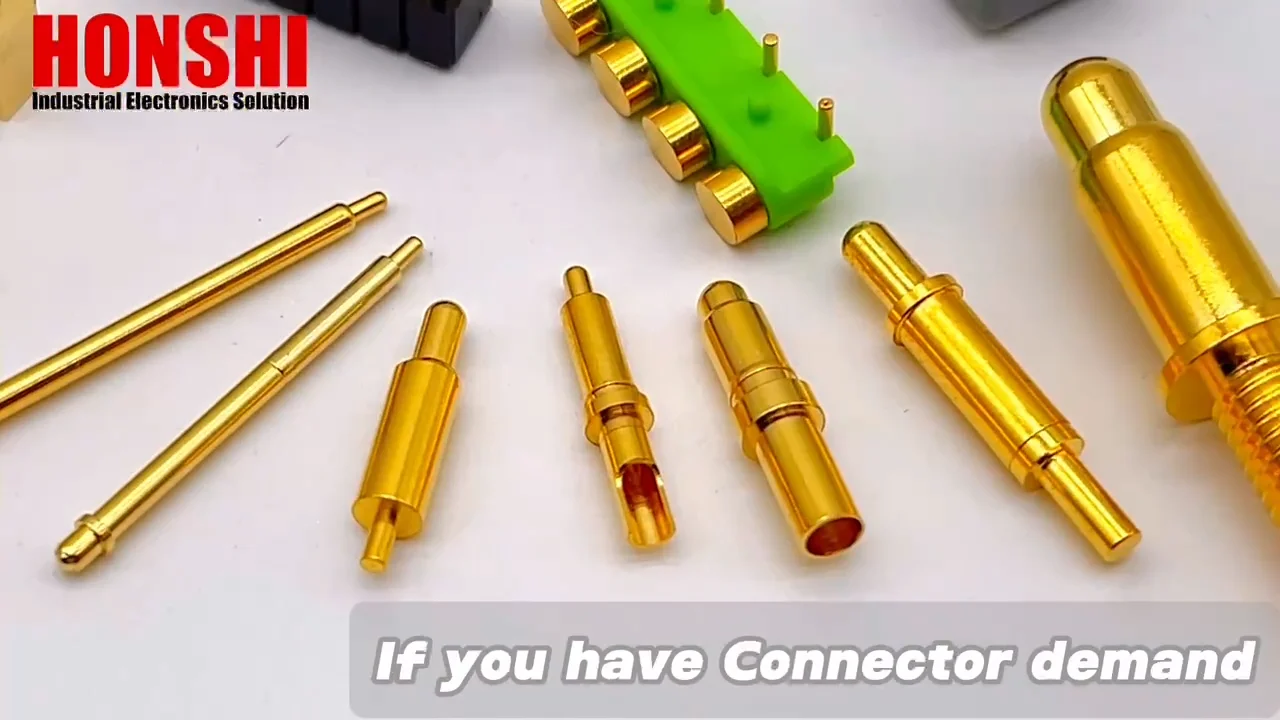 Angled Through-hole Type Spring-loaded Pins Contacts Precision Machined ...