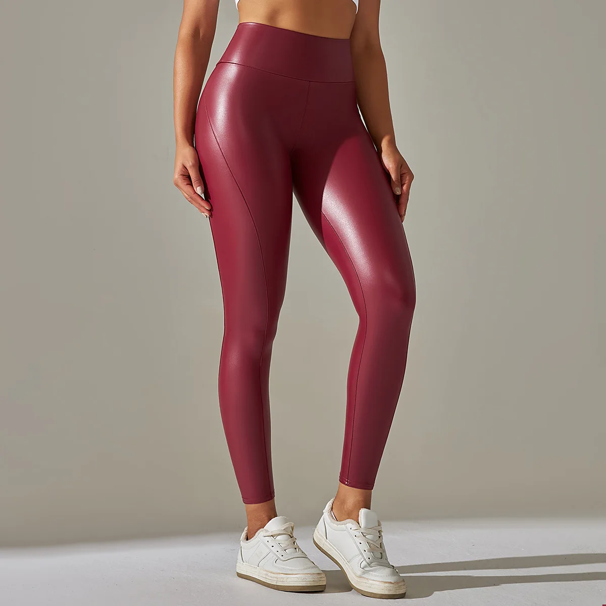 PU Leather Pants - High Elasticity Yoga & Fitness Shorts