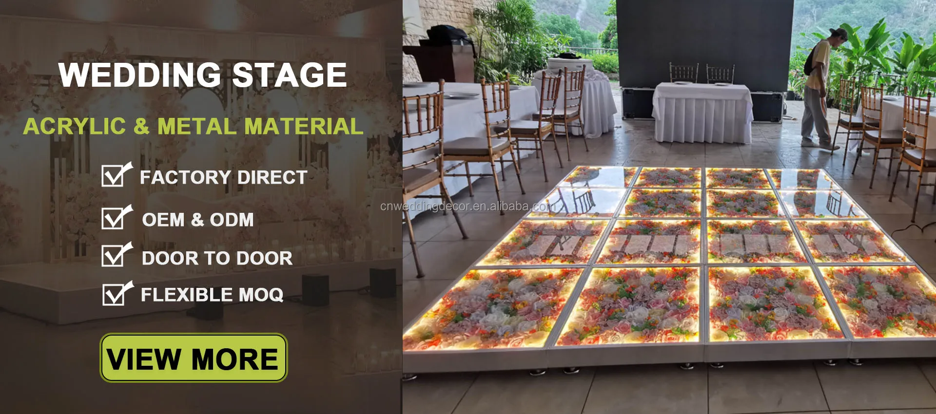 Glass Floor Wedding - Elegant Tempered Glass Stage Platform
