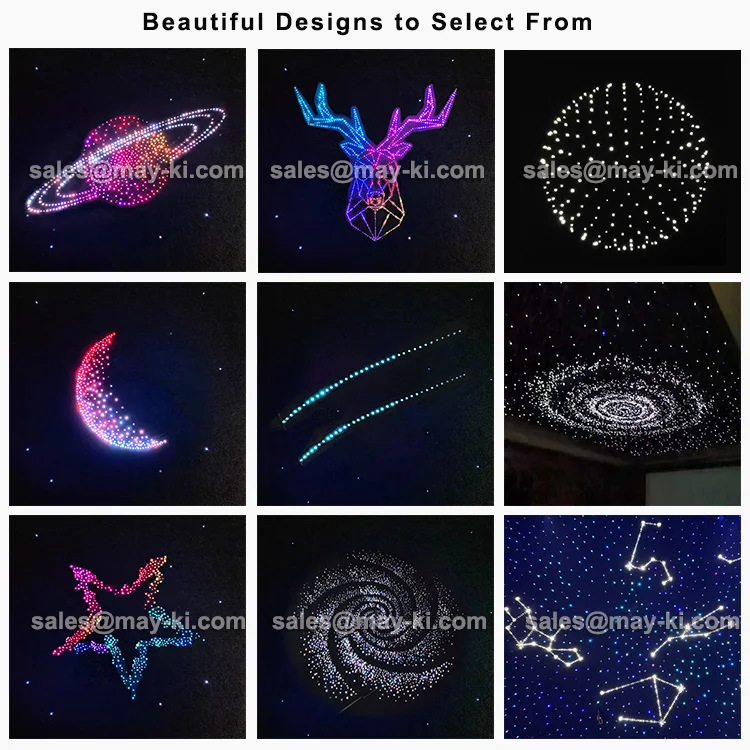 Polyester Fiber Optic Star Ceiling Tiles for Home Theater ...