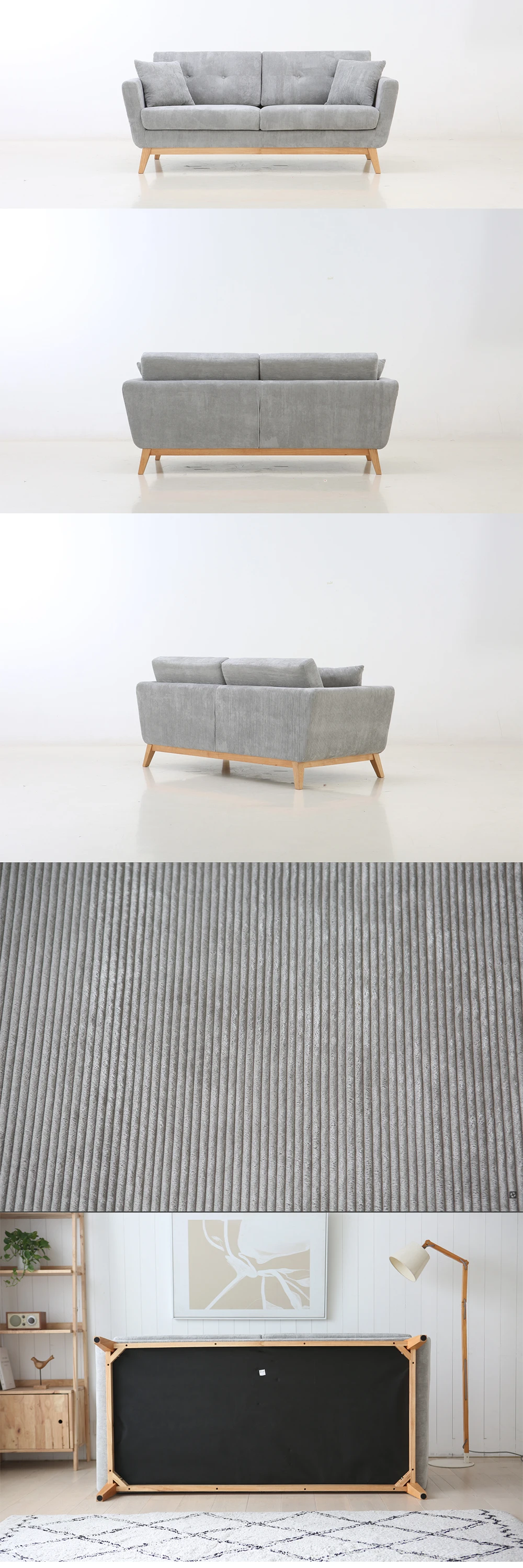 Cord Sofa Braun - Stylish & Comfortable 3 Seat Couch
