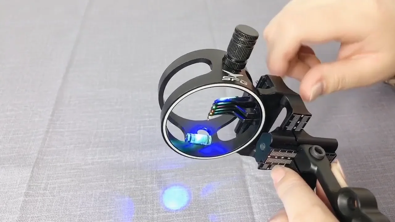 3 Pin Bow Sight 0.019" Bright Fiber-optic Bow And Arrow Hunting ...