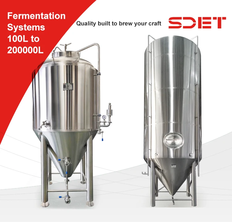 100L 200L 300L 500L 600L 1000L Stainless Steel Isobaric Jacketed Beer ...