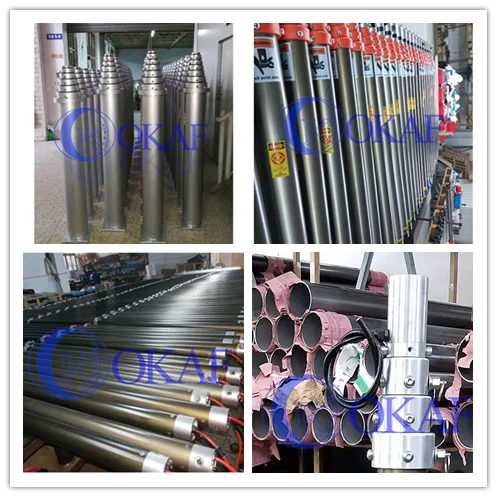 15 Meter Pneumatic Telescopic Mast Load 35kg Cctv Camera Mast Outdoor ...