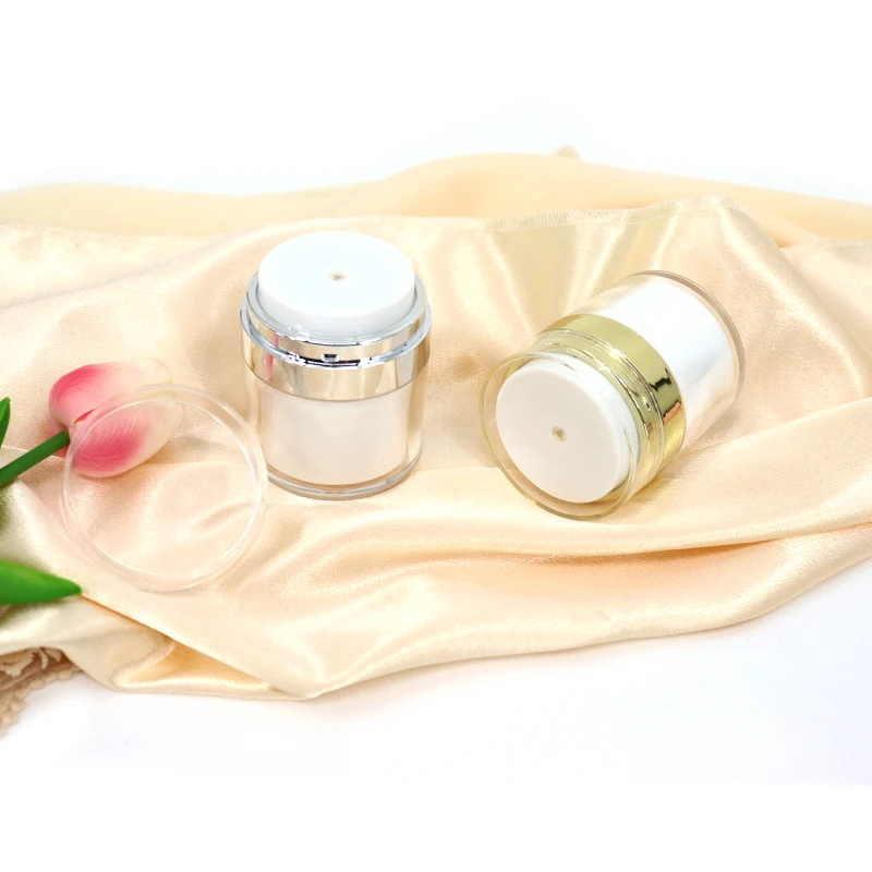 30g 50g Gold Pearl White Acrylic Airless Pump Press Jar