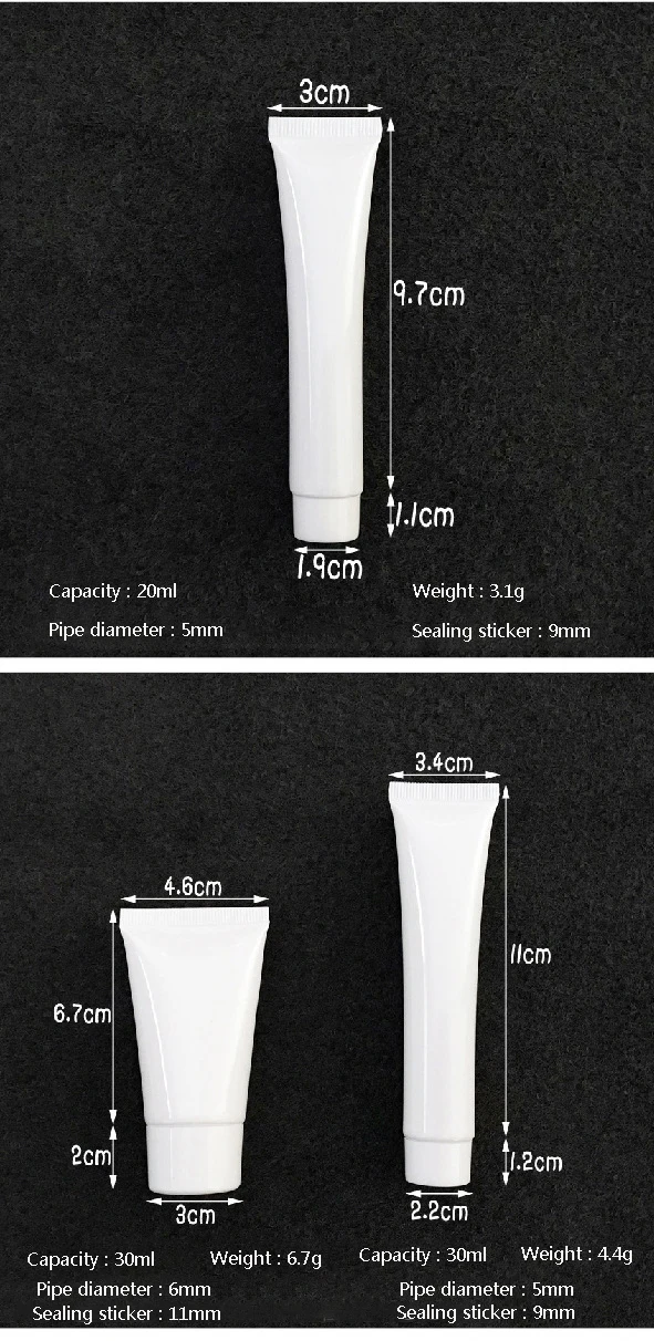White Cosmetic Soft Bottle Lotion Squeeze Tube Facial Cleanser Cream ...