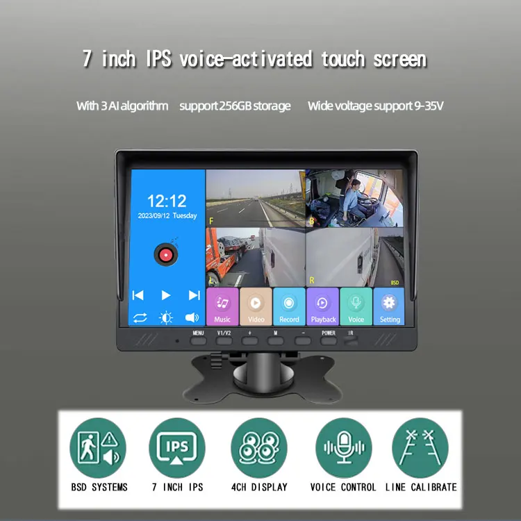 Bus Vehicle Camera for Security Kit 7 Inch Monitor System for Vans ...