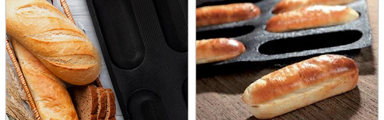 12 Cavity Silform Baguette Baking Pan, French Bread Silicone Perforated ...