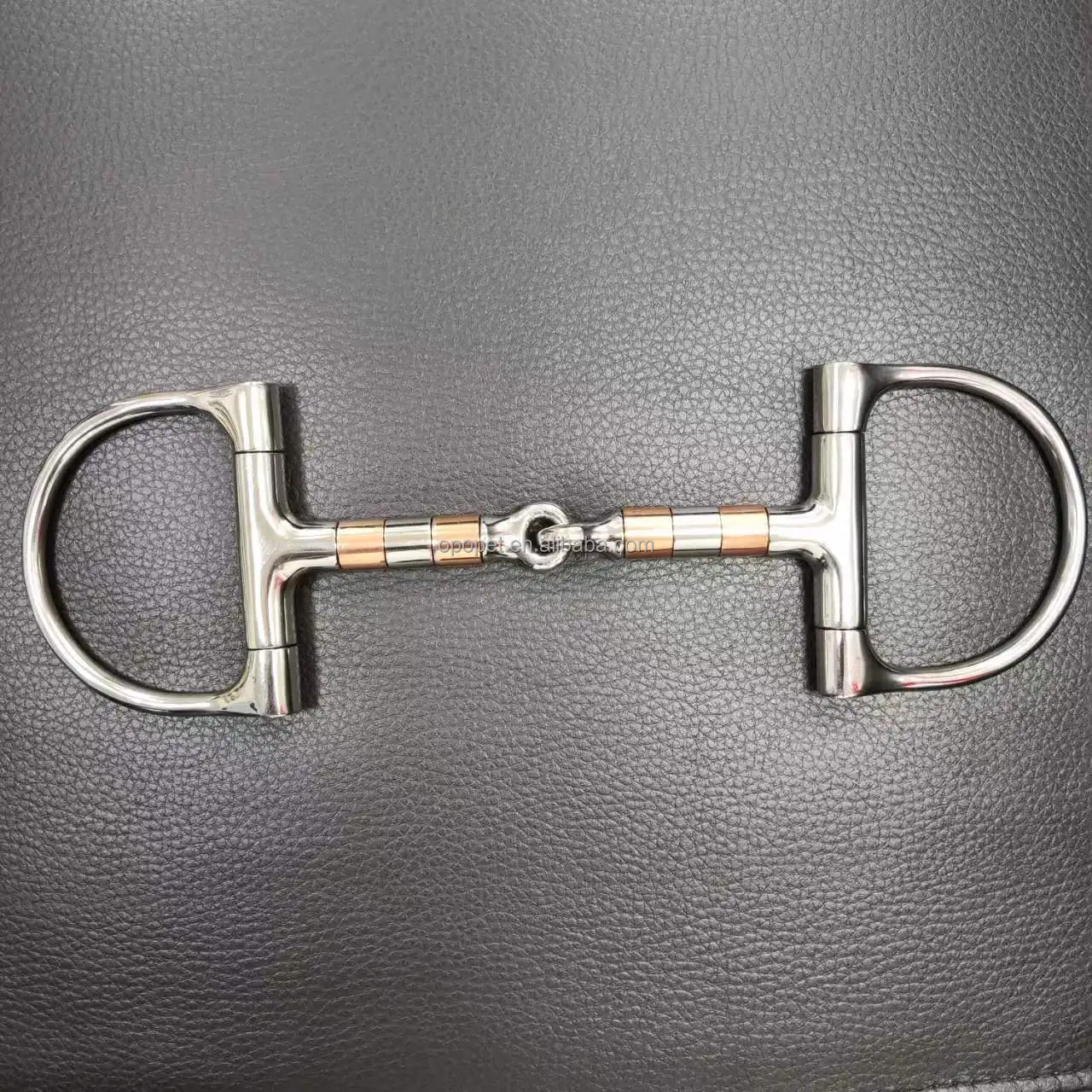 Horshi Equestrian Copper Roller D-Ring Snaffle Horse Bit