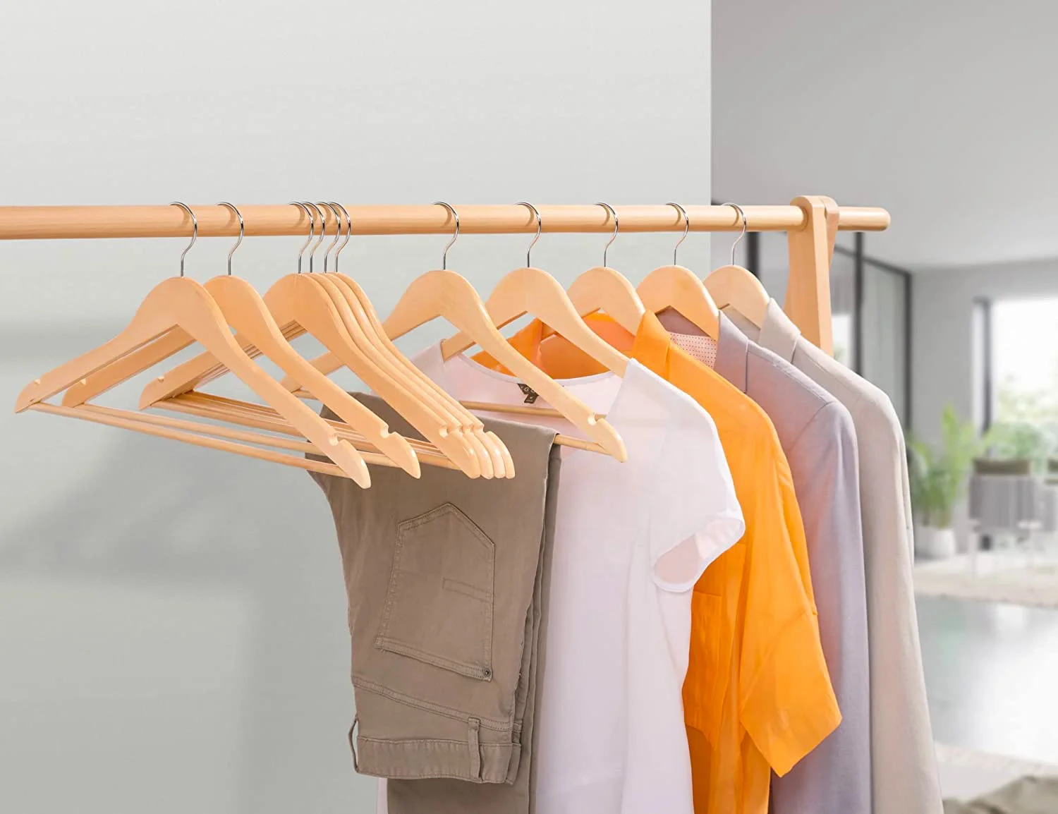 Wholesale Natural Solid Wood Clothes Hangers - Low Price