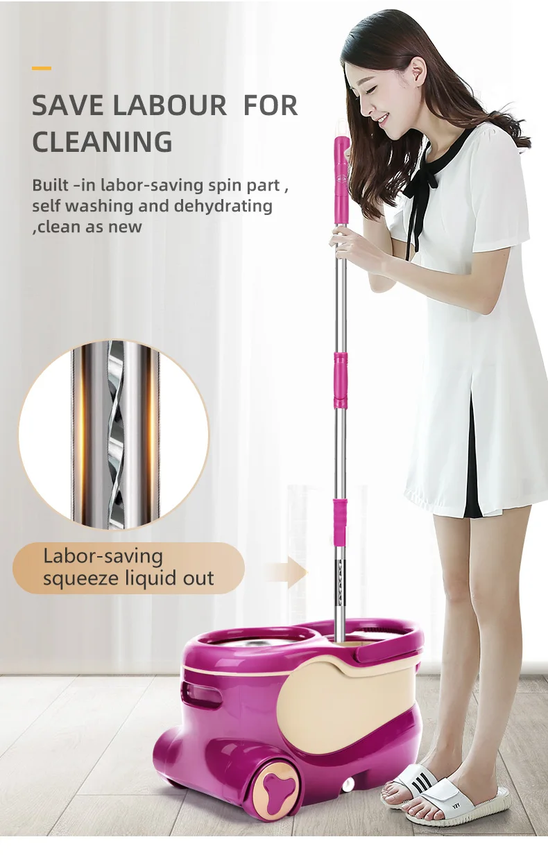 Magic 360 Spin Floor Cleaning Mop Set for Home Kitchen