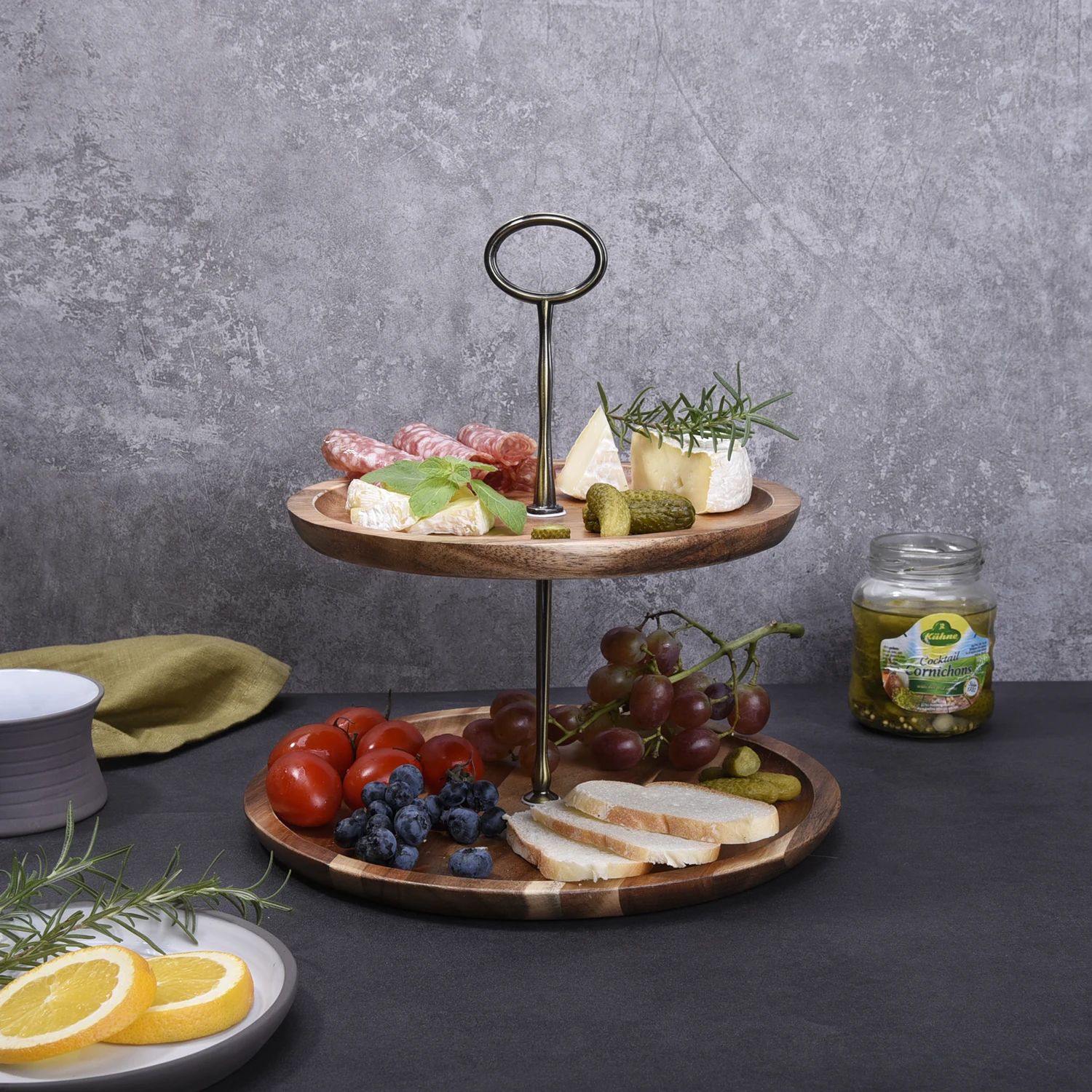 Wholesale Products Acacia Wood Cake Stands For Dessert Table With ...