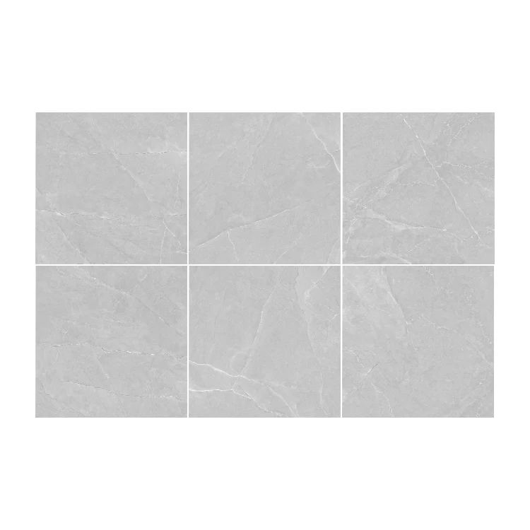 Vitrified Full Body Light Grey 600x600 Marble Look Flooring Glossy ...