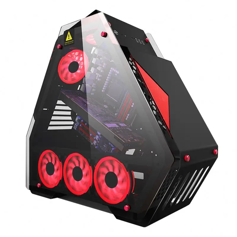 atx pc anime plexiglass horizontal cooled cpu cabinet dustproof gaming ...