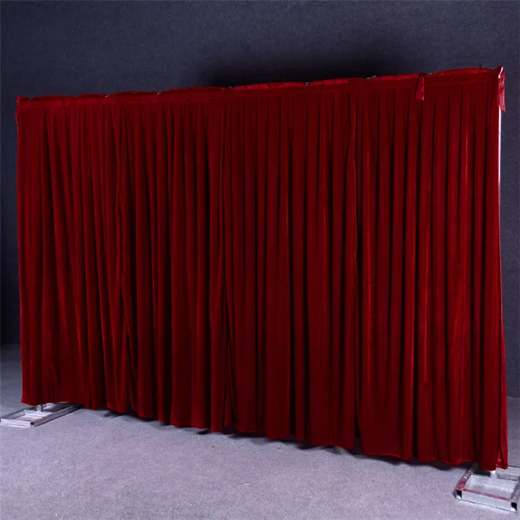 Luxury Stage Backdrop - Red Velvet Curtain for Events