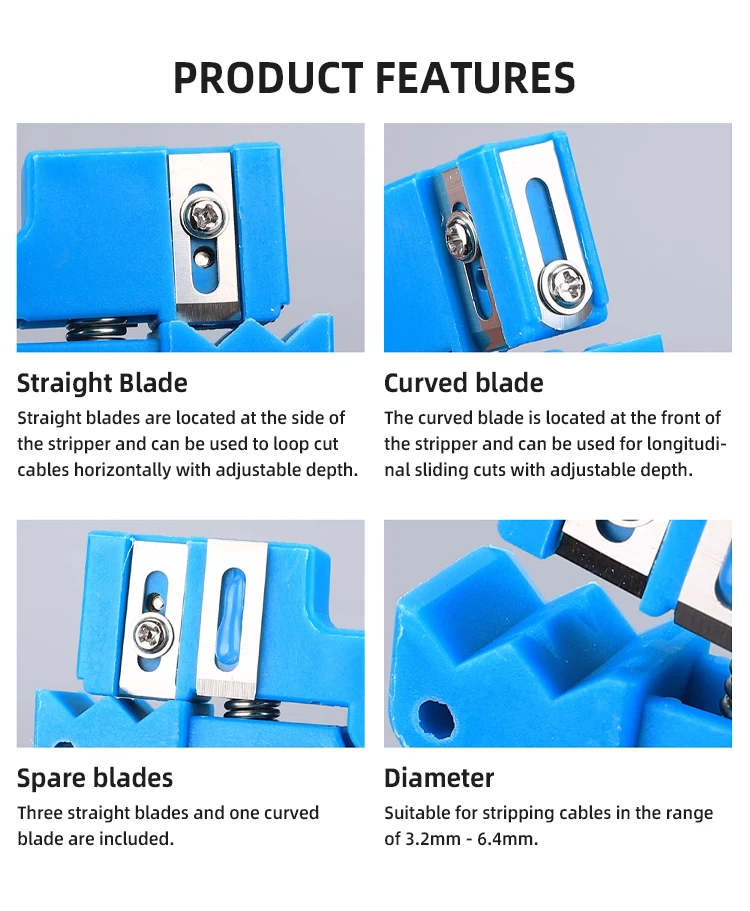 Hot-sale Fiber Optic Cable Cutter Coax 45-163/45-162 Cable Stripper For ...