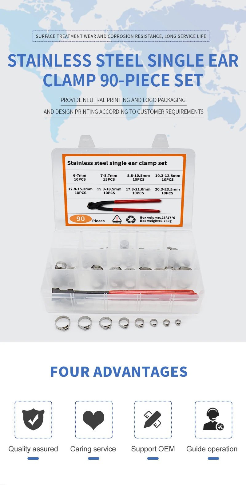 Professional Clamps Single Lug Clamp Pliers Hand Tools 10" Long Handle ...