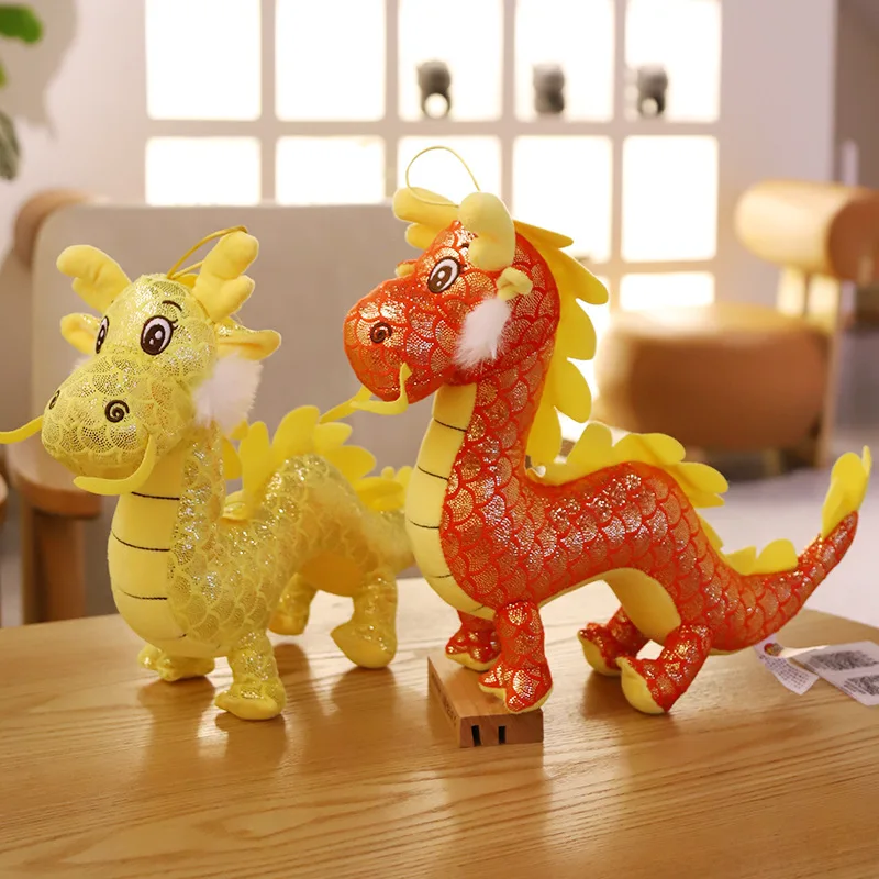 Stuffed 2024 Chinese Dragon Year Plush Doll Stuffed Animal Decor ...