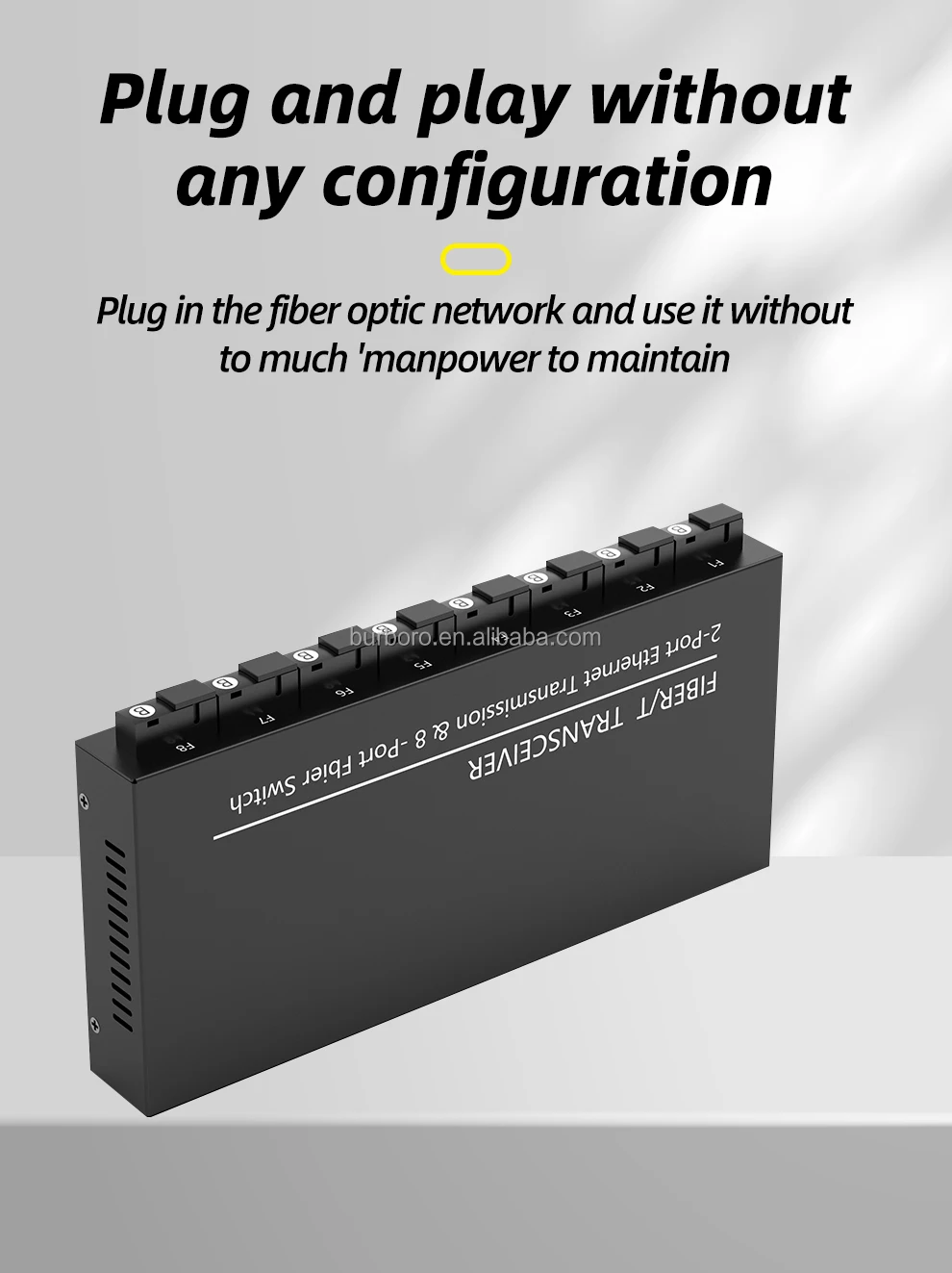 Single Mode Rj45 Optical Fiber Switch 6 Port 2 Electricity Sc Fiber ...