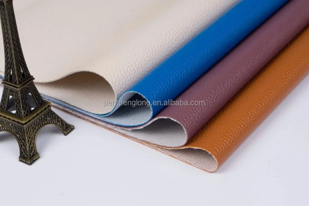 38 Colors Sofa Pvc Leather Pfj9841 Litchi Vinyl Durable Synthetic ...