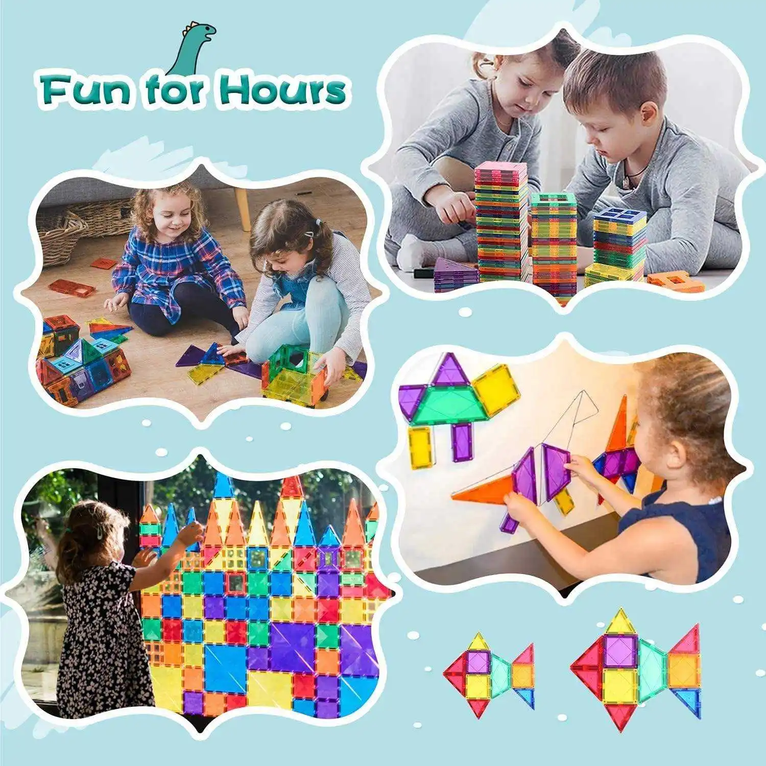 Magnetic 3D Building Blocks Tiles ABS Magnetic 3D Building Blocks ...