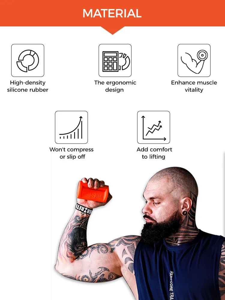 Innstar Fat Oval Gripz Ultimate Arm Builder Grips Fat Bar Bodybuilding ...