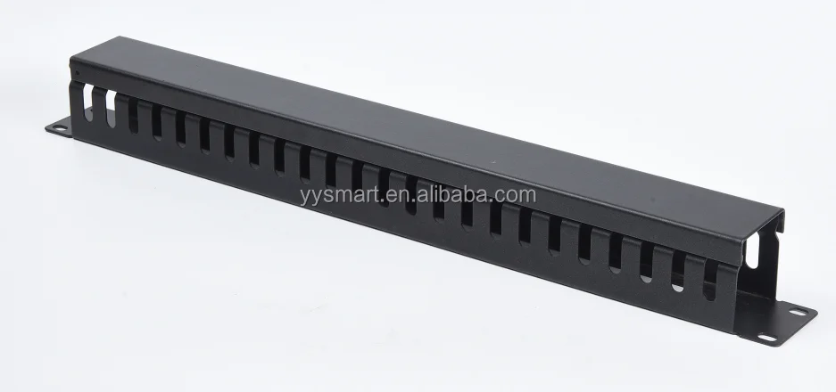 Cable Management Organizer - 1U 19 Inch 24 Port Metal Rack Mount