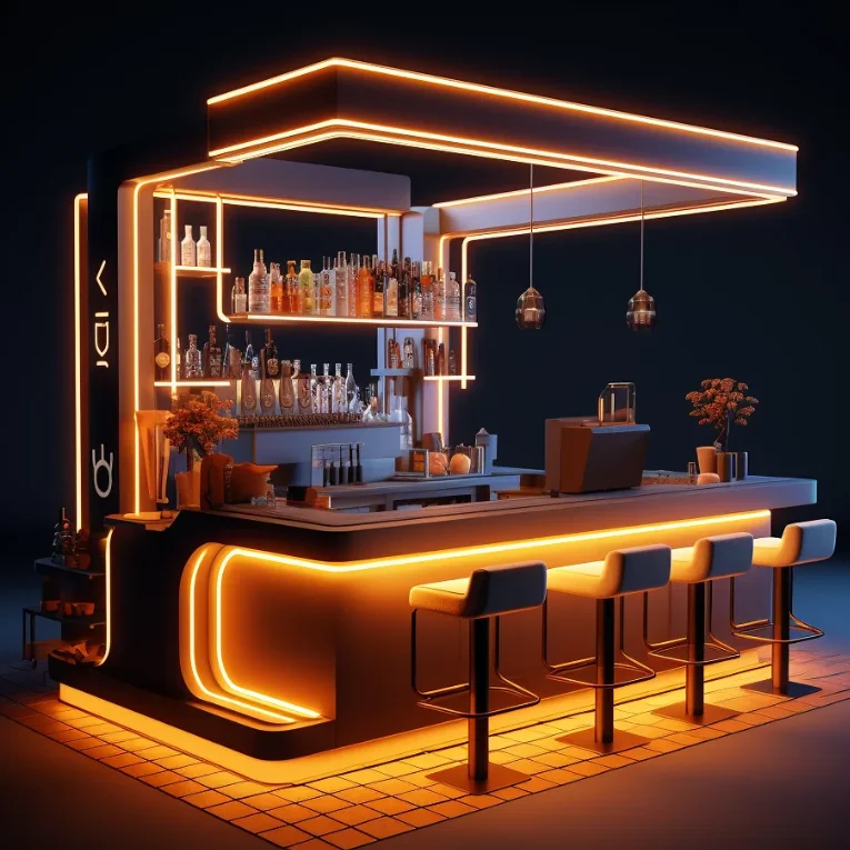 Customized Solid Wood Mall Food Kiosk Cafe Kiosk Bar Furniture Outdoor ...