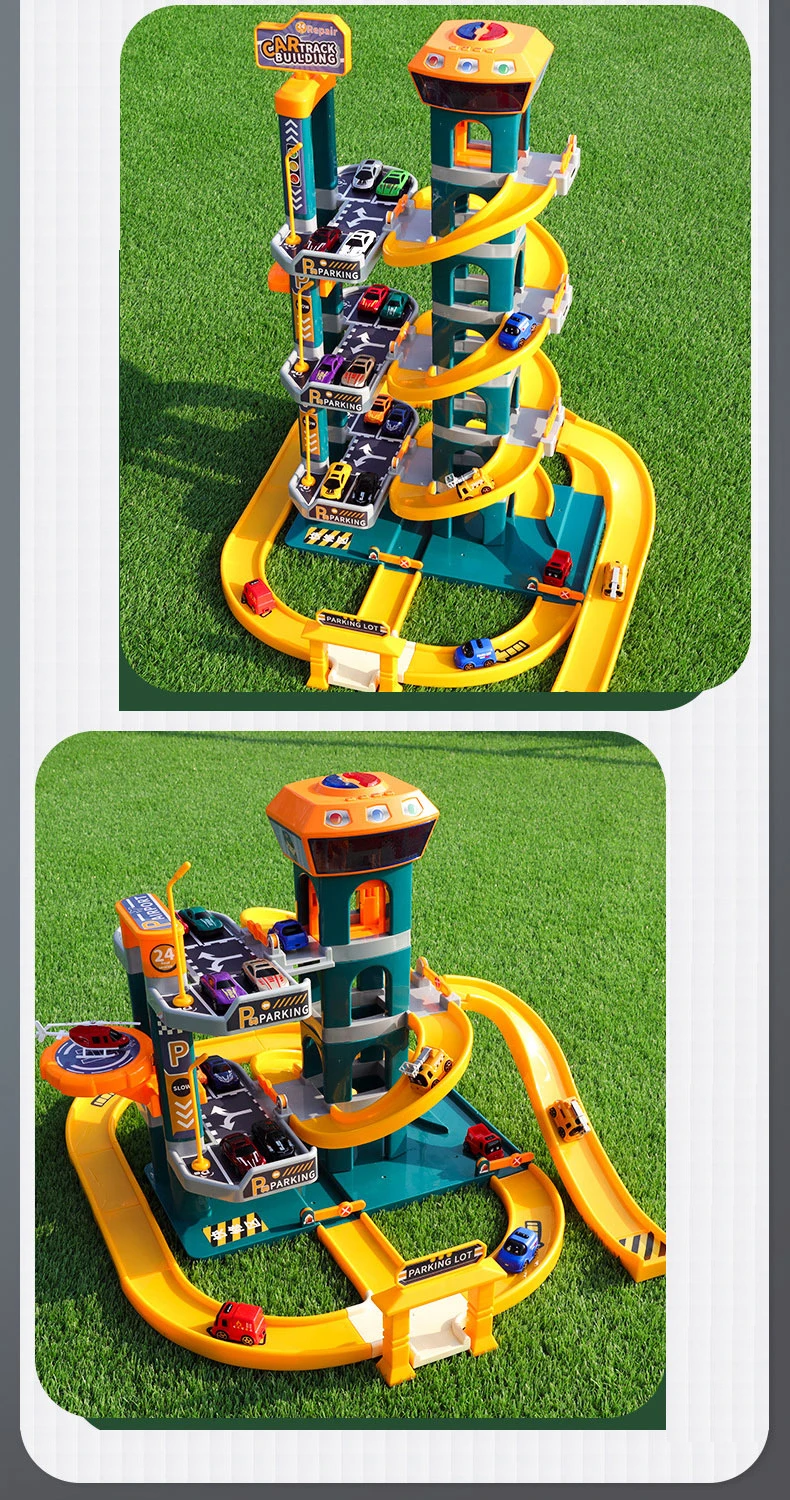 Electric Multilayer Car Parking Lot Track Toy Set for Kids